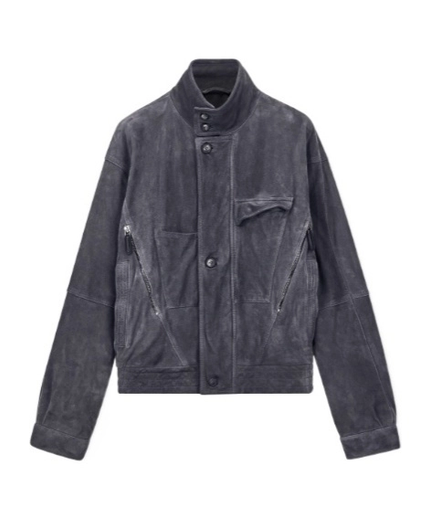 Giorgio Armani Stand Collar Leather Jacket
