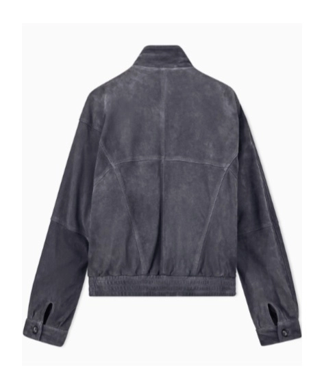 Giorgio Armani Stand Collar Leather Jacket