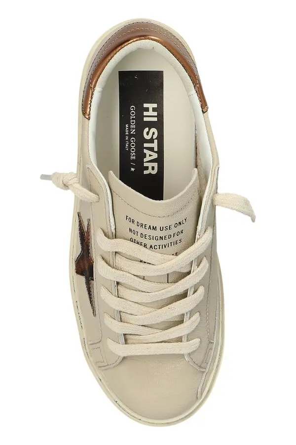 GOLDEN GOOSE Hi Star Platform Low-top Sneakers - Off-white