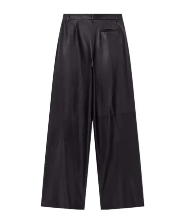 Giorgio Armani Pleated Leather Trousers