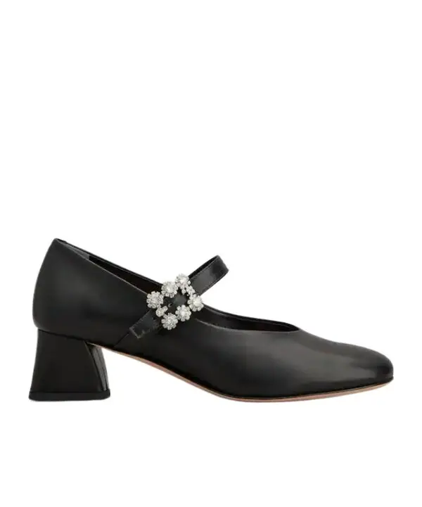 ROGER VIVIER Efflorescence Leather Mary Jane Pumps