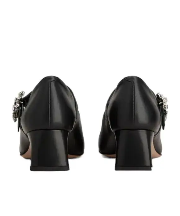 ROGER VIVIER Efflorescence Leather Mary Jane Pumps
