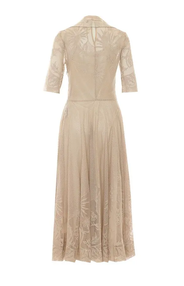 Fabiana Filippi Sheer Lace Midi Dress