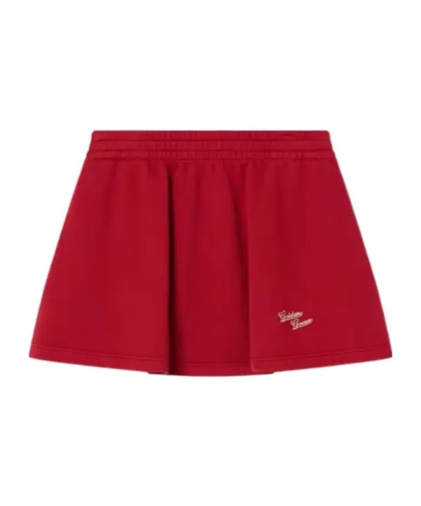 GOLDEN GOOSE Elastic Waist Midi Skirt With Logo Embellishment