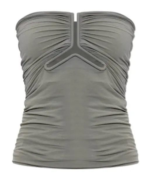 Rick Owens Ruched Strapless Top - No
