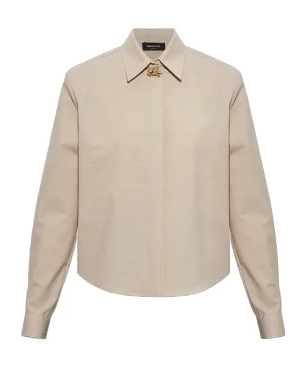 Fabiana Filippi Long-sleeved Shirt With Jeweled Detailing