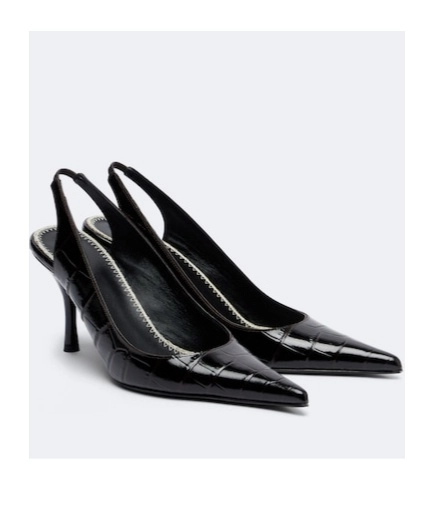 Magda Butrym Croc-effect Leather Slingbacks