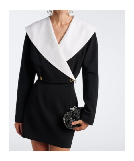 Alessandra Rich Double-breasted Wool-blend Coat