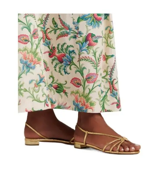 AQUAZZURA Talk To Me Snake-effect Leather Sandals