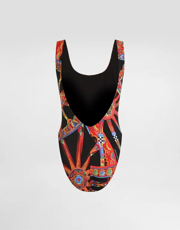 Dolce & Gabbana Carretto-printed One-piece Swimsuit - Multi-color
