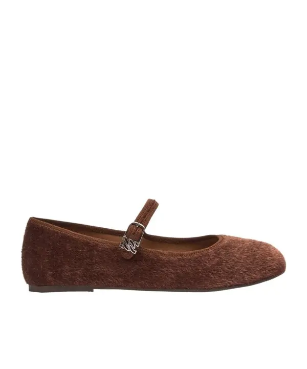 Casadei C-chain Strap Ballet Flats - Carob