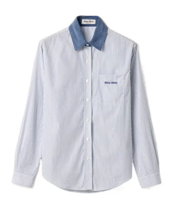 Miu Miu Striped Poplin Shirt