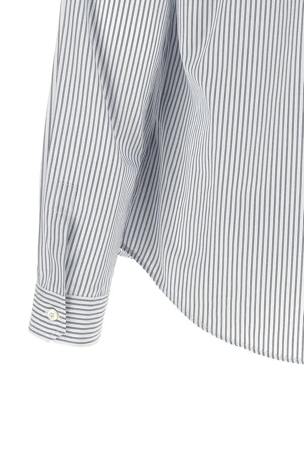 Miu Miu Striped Poplin Shirt - Blue/white