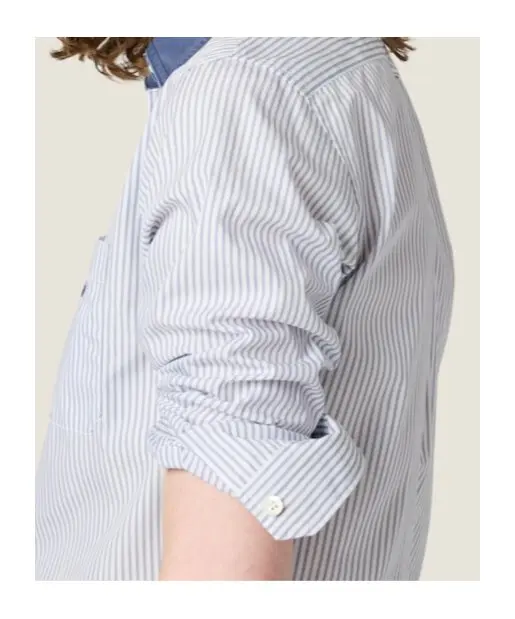Miu Miu Striped Poplin Shirt - Blue/white