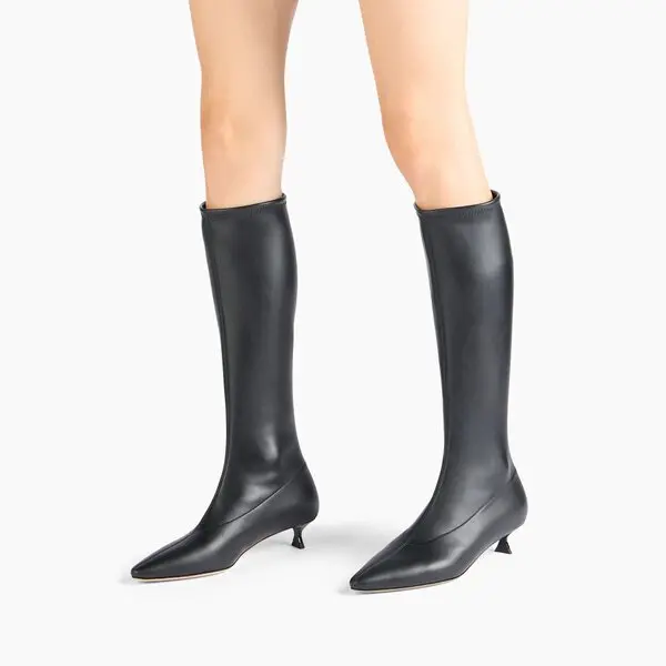 Casadei Giselle Knee-high Kitten-heel Boots