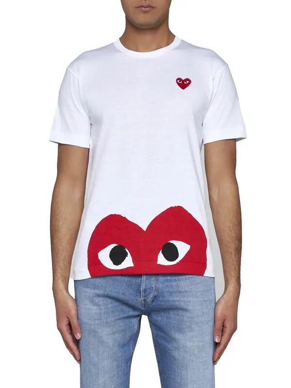 Play Comme Des Garcon Short-sleeved T-shirt - White
