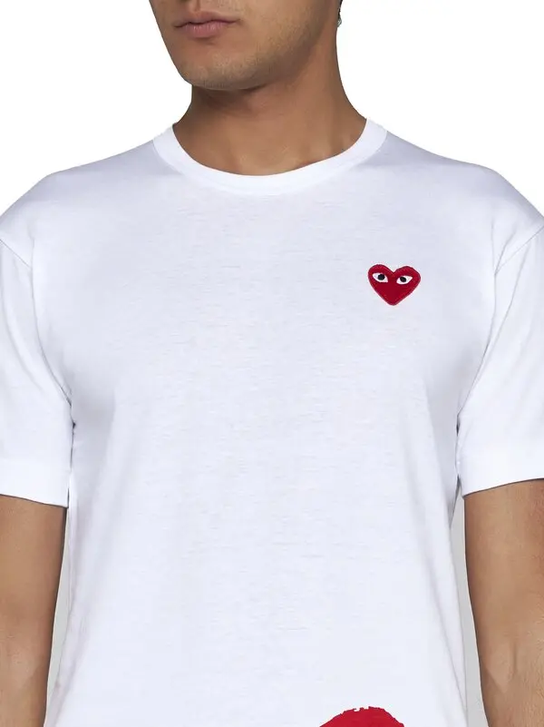 Play Comme Des Garcon Short-sleeved T-shirt - White