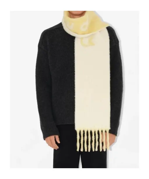 Burberry Logo-intarsia Reversible Fringed Scarf - Sand Color