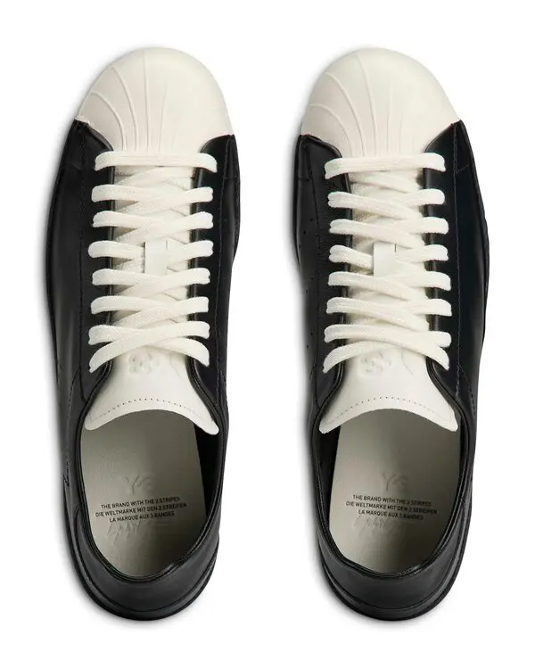 Y3 Superstar Leather Lace Up Sneakers