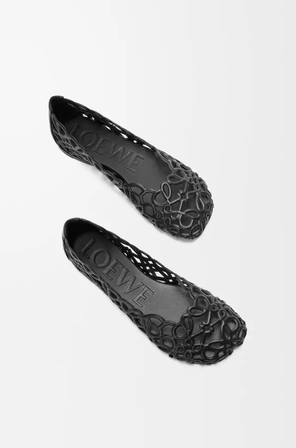 Loewe Anagram Cut-out Ballet Flats