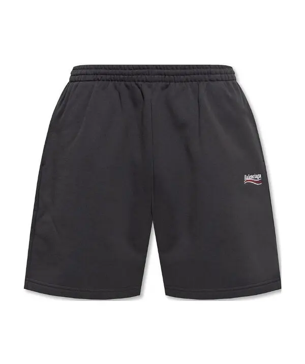 Balenciaga Political Campaign Sports Shorts - Black