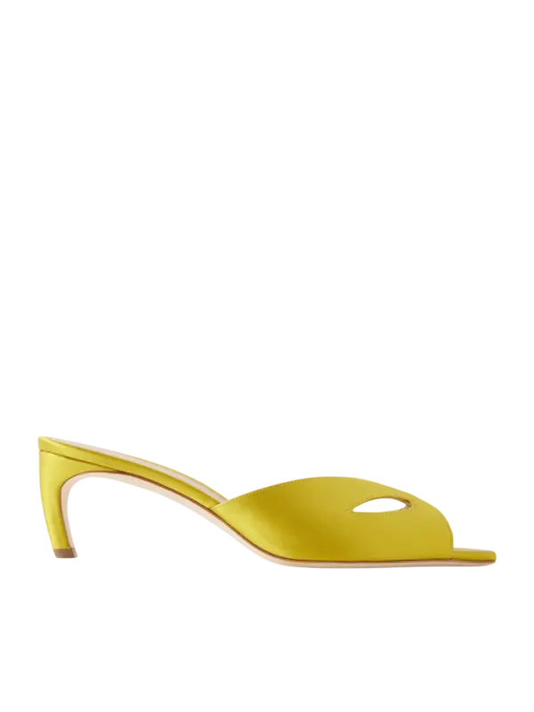 Victoria Beckham Harlow Mask 55 Satin Sandals - Green