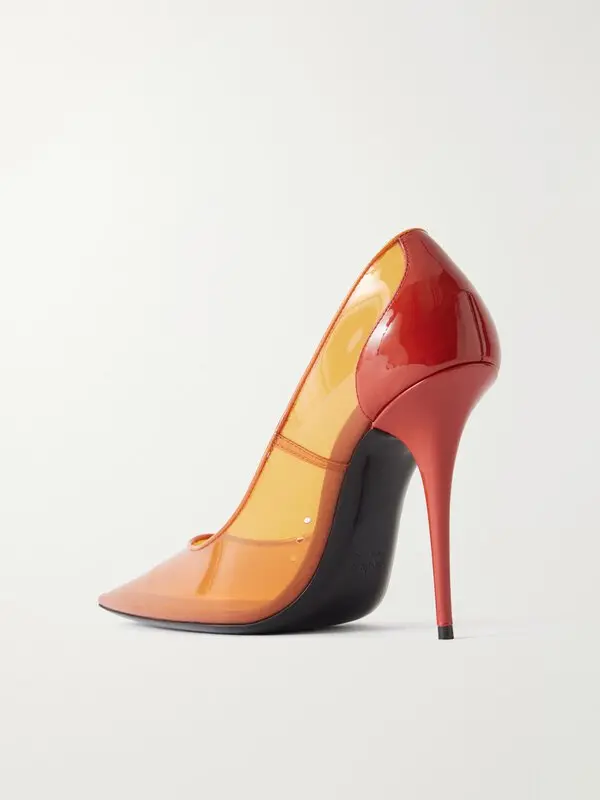 Saint Laurent Folie 110 Leather-trimmed Tpu Pumps
