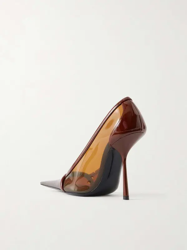 Saint Laurent Brigitte Patent Leather-trimmed Tpu Pumps