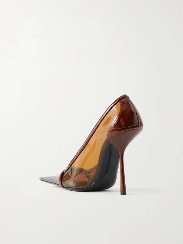 Saint Laurent Brigitte Patent Leather-trimmed Tpu Pumps