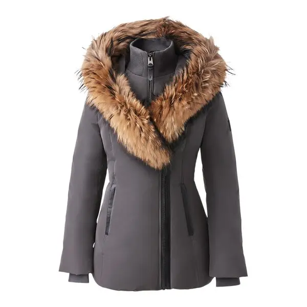 Mackage Adali-fz Down Coat With Natural Fur Signature Collar