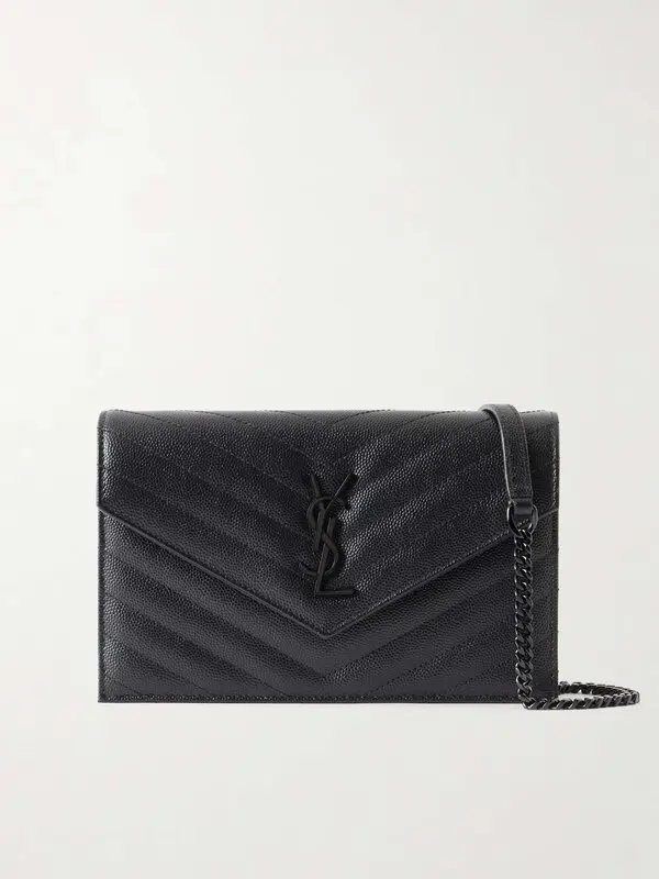Saint Laurent Cassandre Mini Matelassé Textured-leather Shoulder Bag