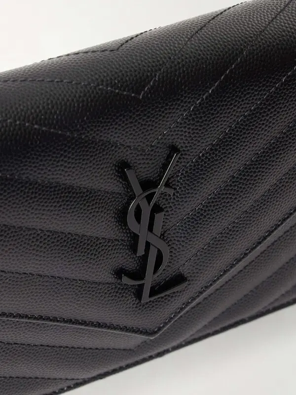 Saint Laurent Cassandre Mini Matelassé Textured-leather Shoulder Bag