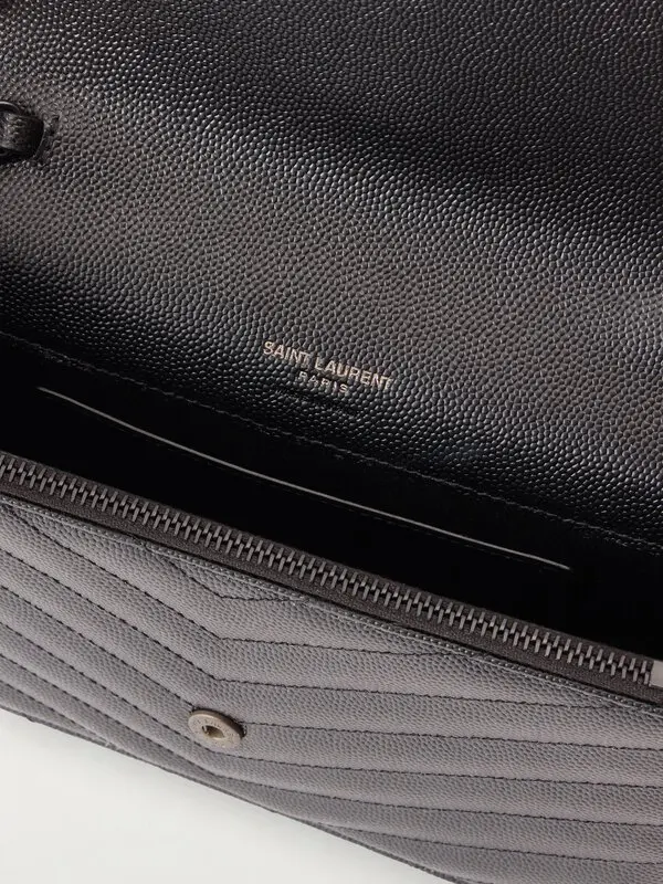 Saint Laurent Cassandre Mini Matelassé Textured-leather Shoulder Bag