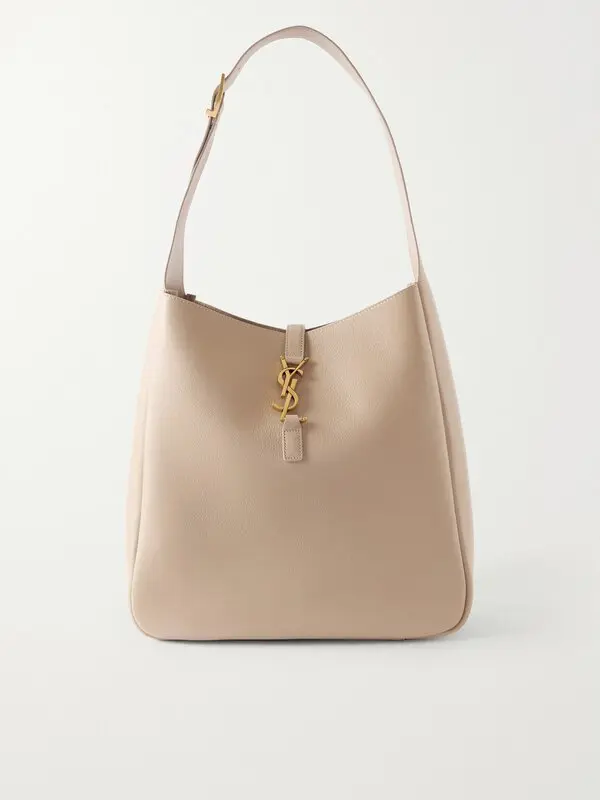 Saint Laurent Le 5 À 7 Leather Shoulder Bag - Gray