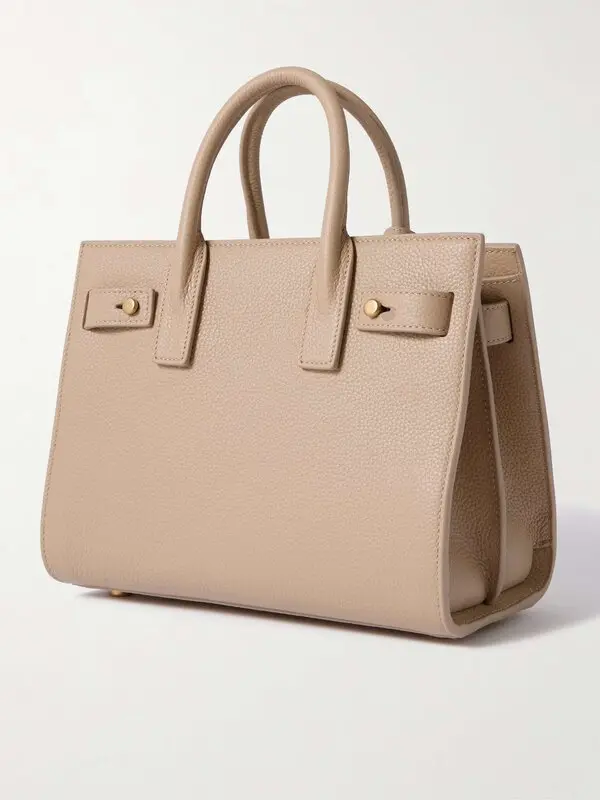 Saint Laurent Sac De Jour Nano Textured-leather Tote - Beige