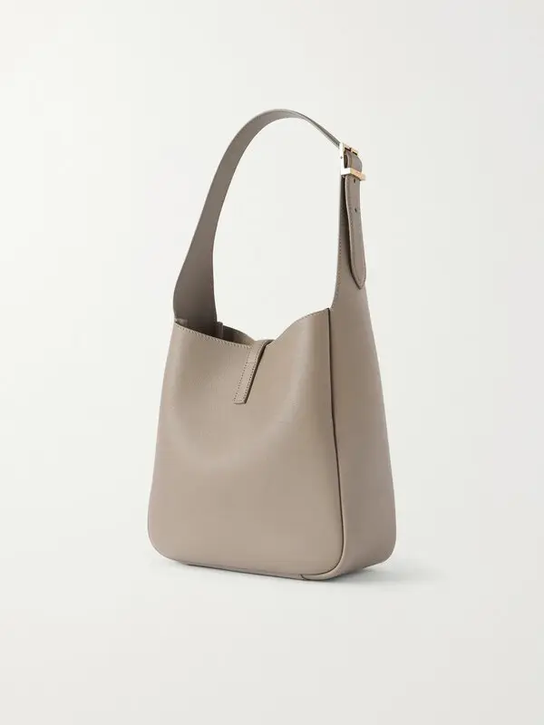 Saint Laurent Le 5 À 7 Leather Shoulder Bag - Gray