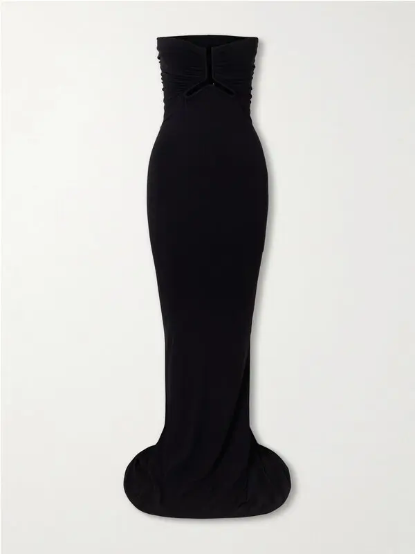 Rick Owens Allanah Strapless Draped Maxi Dress