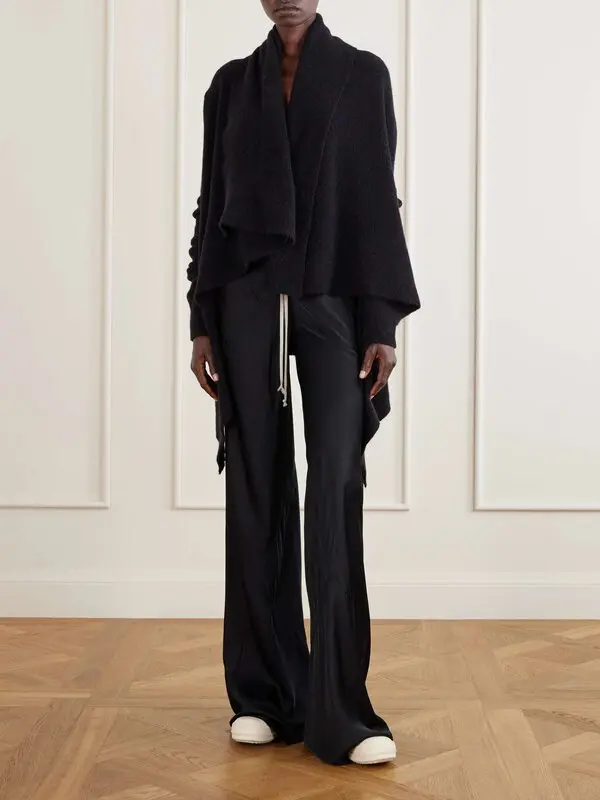 Rick Owens Draped Wool-blend Cardigan