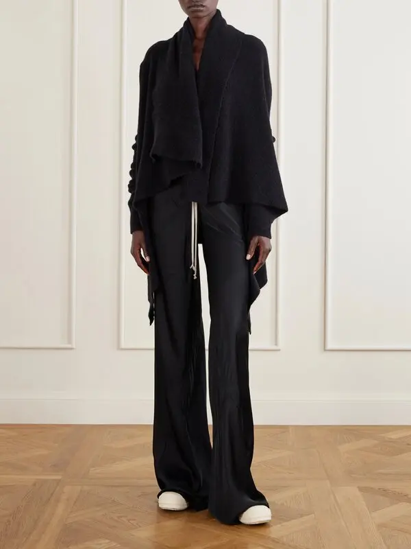 Rick Owens Draped Wool-blend Cardigan