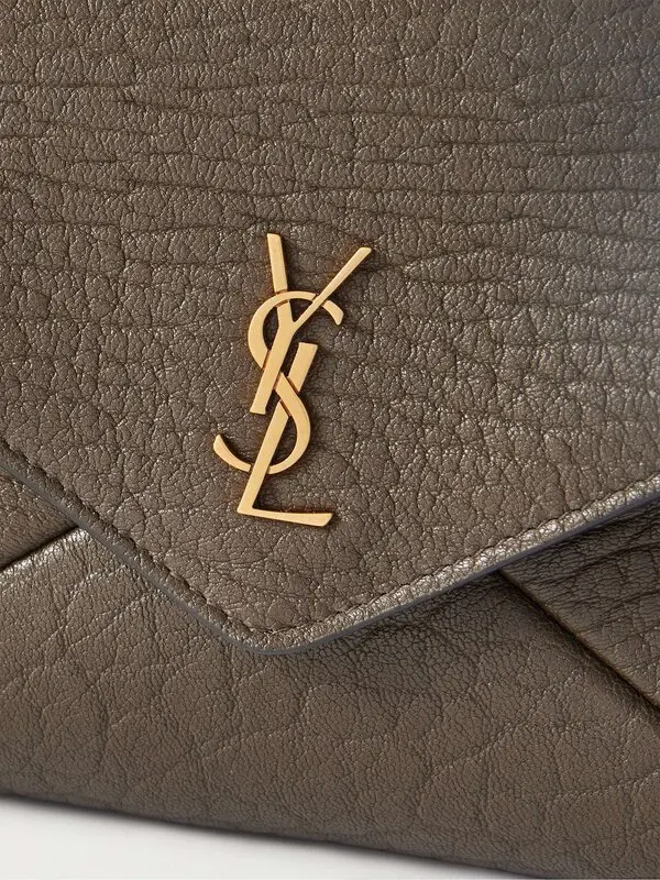 Saint Laurent Cassandre Textured-leather Shoulder Bag