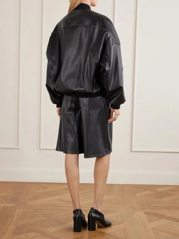 MAISON MARGIELA Leather-effect Bomber Jacket