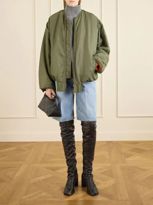 MAISON MARGIELA Oversized Shell Bomber Jacket With Extended Hem