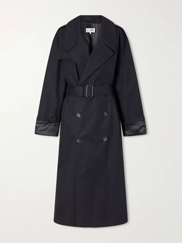 MAISON MARGIELA Cotton-gabardine Trench Coat - Black