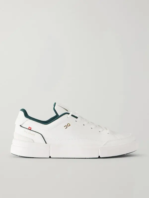 On Roger Leather Tennis Sneakers - White