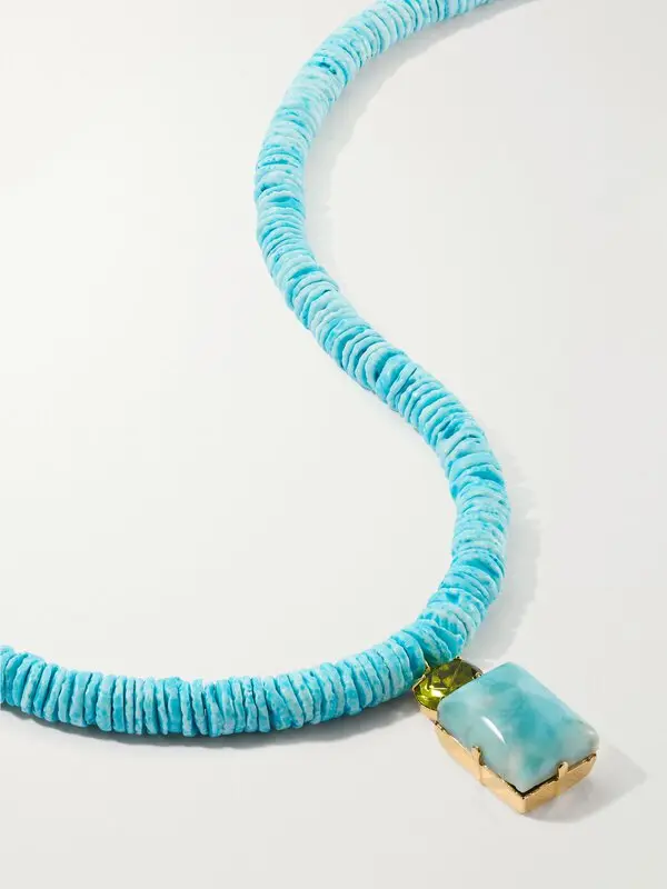 JENNIFER BEHR Alette Necklace With Larimar And Crystals