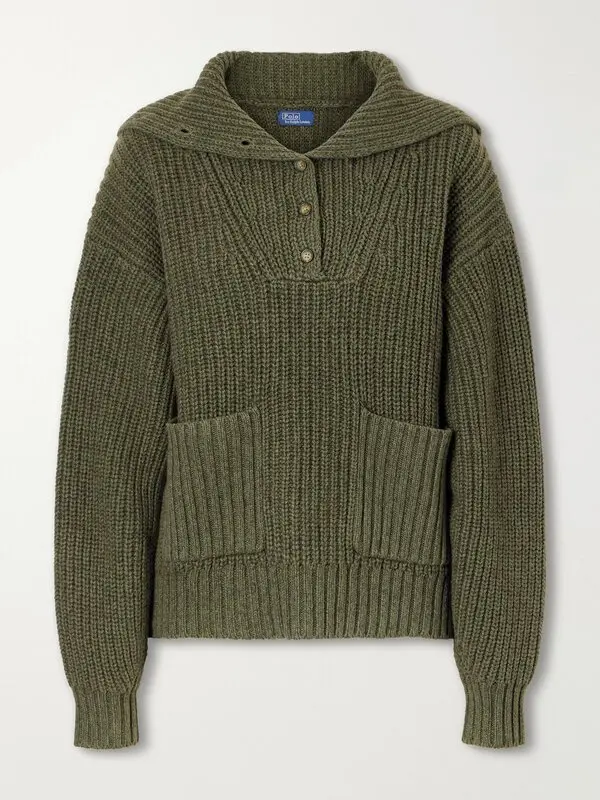 Polo Ralph Lauren Cotton And Wool-blend Sweater - Green