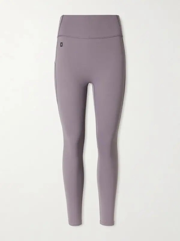 On Studio 7/8 Stretch Recycled-jersey Leggings - Gray