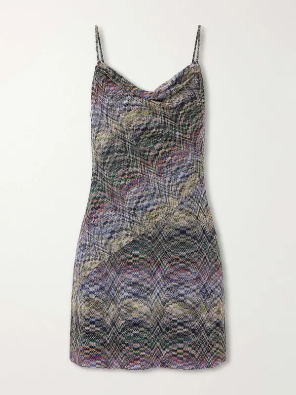 Missoni Metallic Crochet Mini Dress - Multi