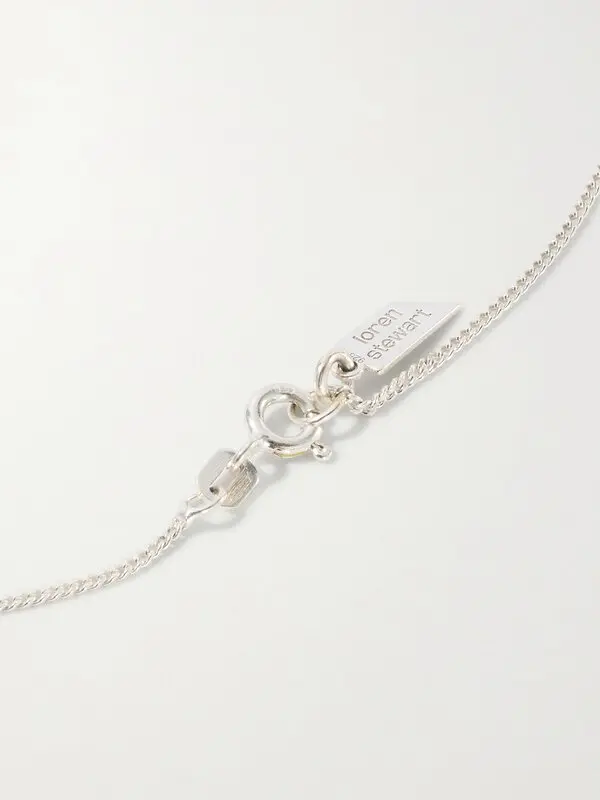 LOREN STEWART 14-karat Gold And Sterling Emerald Cut Diamond Necklace