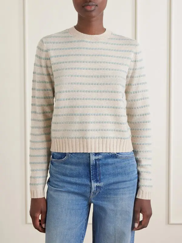 Guest In Residence Pebble Stripe Cashmere Sweater